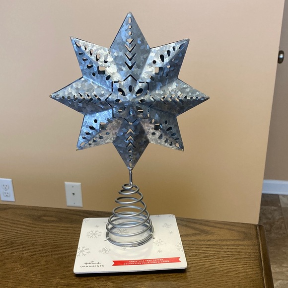 Hallmark | Holiday | Hallmark Galvanized Silver Star Tree Topper | Poshmark